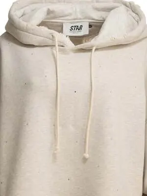 GOLDEN GOOSE Cotton Rhinestone Hoodie - Grey