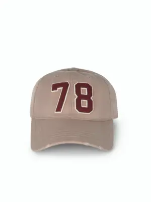 GOLDEN GOOSE Journey Baseball Cap With Patch - Dune