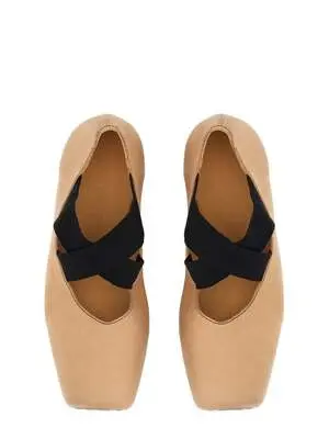 UMA WANG Leather Ballerinas - Beige