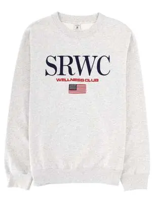 SPORTY&RICH Embroidered Crewneck Sweatshirt - Grey