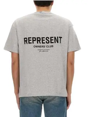 REPRESENT T Shirt With Logo - Grey