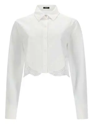 Versace Shirt With Lace Inserts - White
