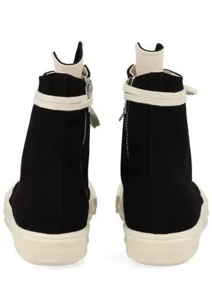 Rick Owens High Denim Sneakers - Black