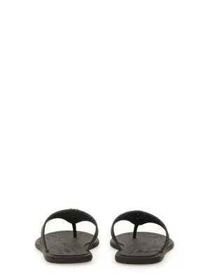Versace Thong Sandal - Black