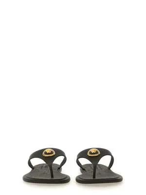 Versace Thong Sandal - Black