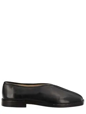 LEMAIRE Flat Piped Slipper - Black