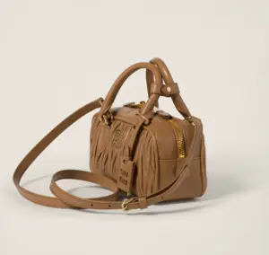 Miu Miu Matelassé Handbag - Caramel