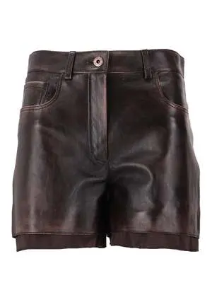 Miu Miu Nappa Leather Shorts