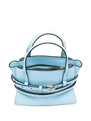 Moschino Tie Me Small Leather Handbag - Clear Blue