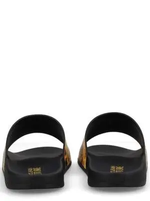 Versace Printed Slides - Black