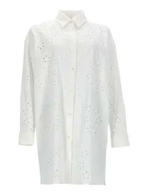 Herno Long Shirt With Perforated Pattern