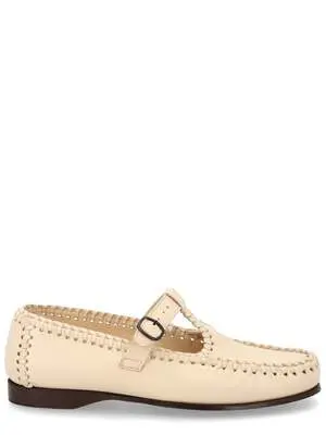 Hereu Alcover Moccasin With Buckle - Ivory