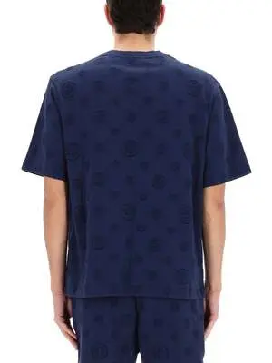 Casablanca T Shirt With Monogram Details - Blue