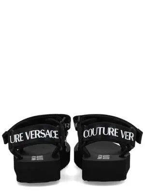 Versace Strappy Platform Sandals - Black