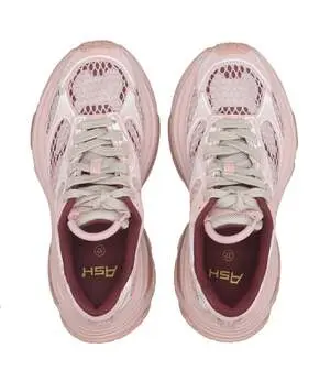 Ash Leather And Mesh Sneakers - Pink