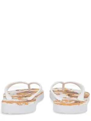 Versace Logo Thong Sandal - White