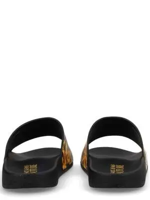 Versace Printed Slides - Black