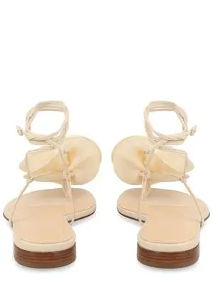 Magda Butrym Sandal With Silk Flower - Ivory