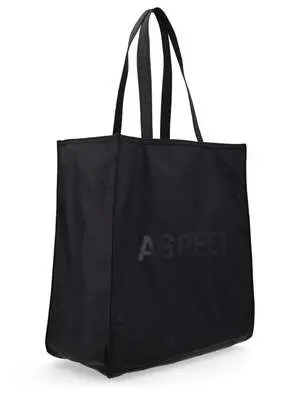 Aspesi Logo Tote Bag - Black
