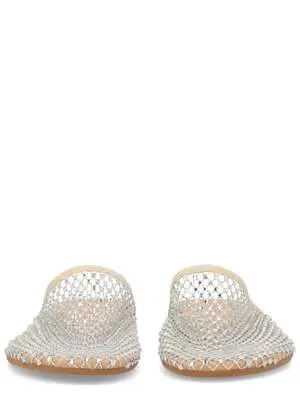 ALYSI Mule Shoe With Rhinestones - Silver