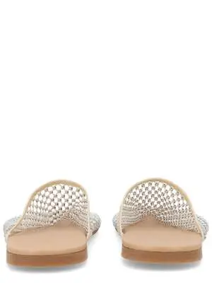 ALYSI Mule Shoe With Rhinestones - Silver