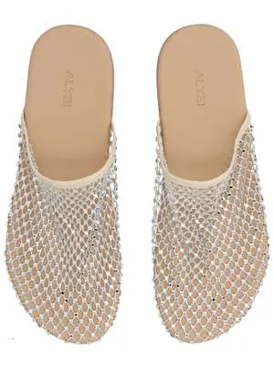 ALYSI Mule Shoe With Rhinestones - Silver