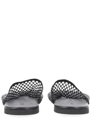 ALYSI Mule Shoe With Rhinestones - Black