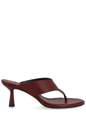 AeydĒ Thong Sandal With Heel - Bordeaux