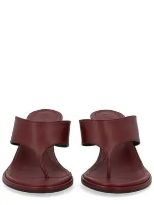AeydĒ Thong Sandal With Heel - Bordeaux