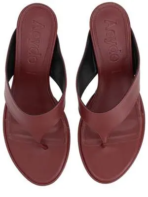 AeydĒ Thong Sandal With Heel - Bordeaux