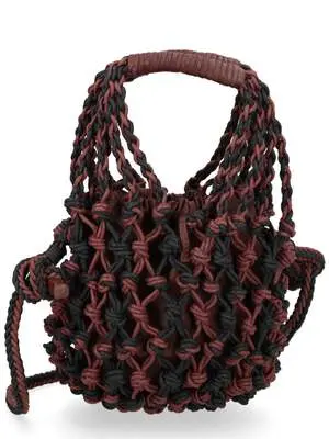 ALYSI Knot Detailed Handbag - Brown