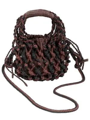 ALYSI Knot Detailed Handbag - Brown