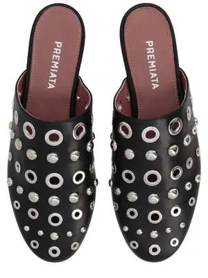 Premiata Leather Studded Slippers