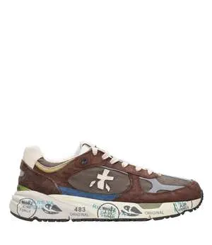 Premiata Leather And Suede Sneakers - Purple