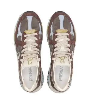 Premiata Leather And Suede Sneakers - Purple