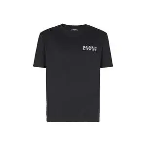 Balmain Logo Print T Shirt - Black