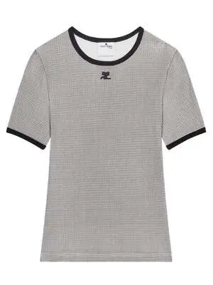 COURREGES Signature Contrast T-shirt - Black