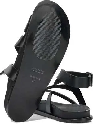 ALOHAS Leather Low Sandals - Black