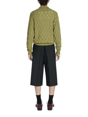 Dries Van Noten Belted Wool-mohair Trousers - Black
