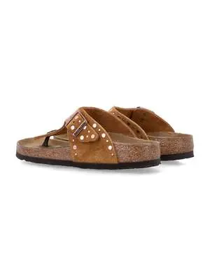 BIRKENSTOCK Gizeh Rivet Thong Sandals - Mink