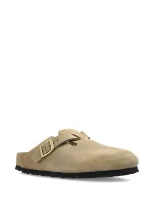 BIRKENSTOCK Boston Suede Slippers - Dove Grey