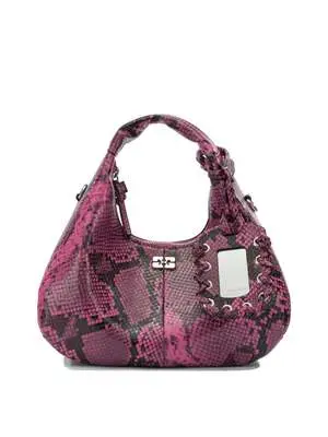 GANNI Small Hobo Handbag - Fuchsia