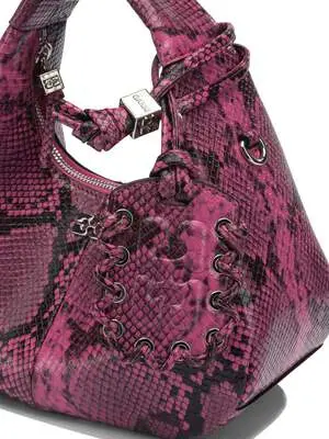 GANNI Small Hobo Handbag - Fuchsia