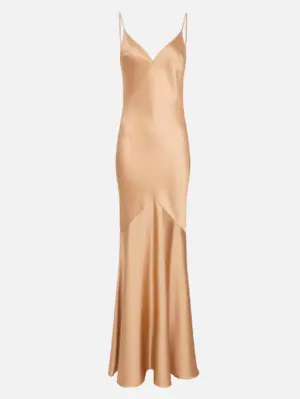 Elisabetta Franchi Satin Evening Gown - Suede