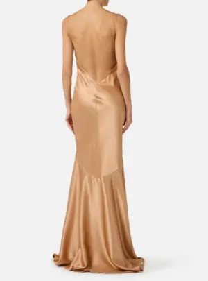 Elisabetta Franchi Satin Evening Gown