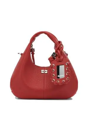 GANNI Small Hobo Handbag - Red