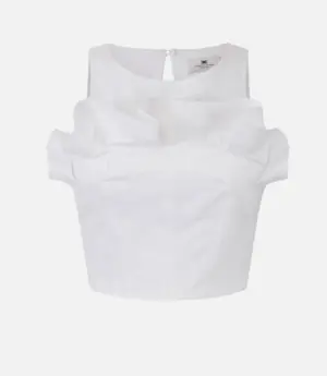 Elisabetta Franchi Ruffle Top - White