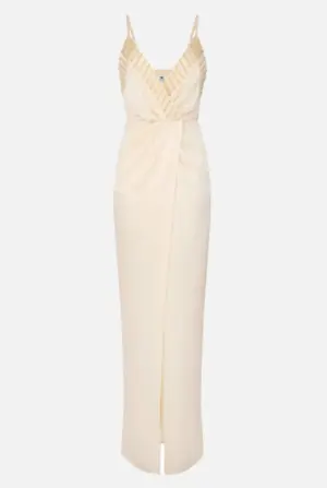 Elisabetta Franchi Satin Evening Gown - Burro