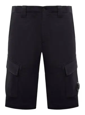 C.P. COMPANY Bermuda Cargo Sateen Stretch - Black