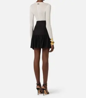 Elisabetta Franchi Linen Blend Skirt - Black